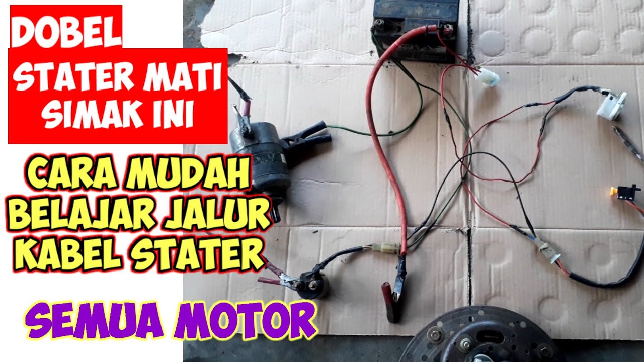 Tutorial || merangkai kabel stater motor || bagi bengkel pemula - YouTube