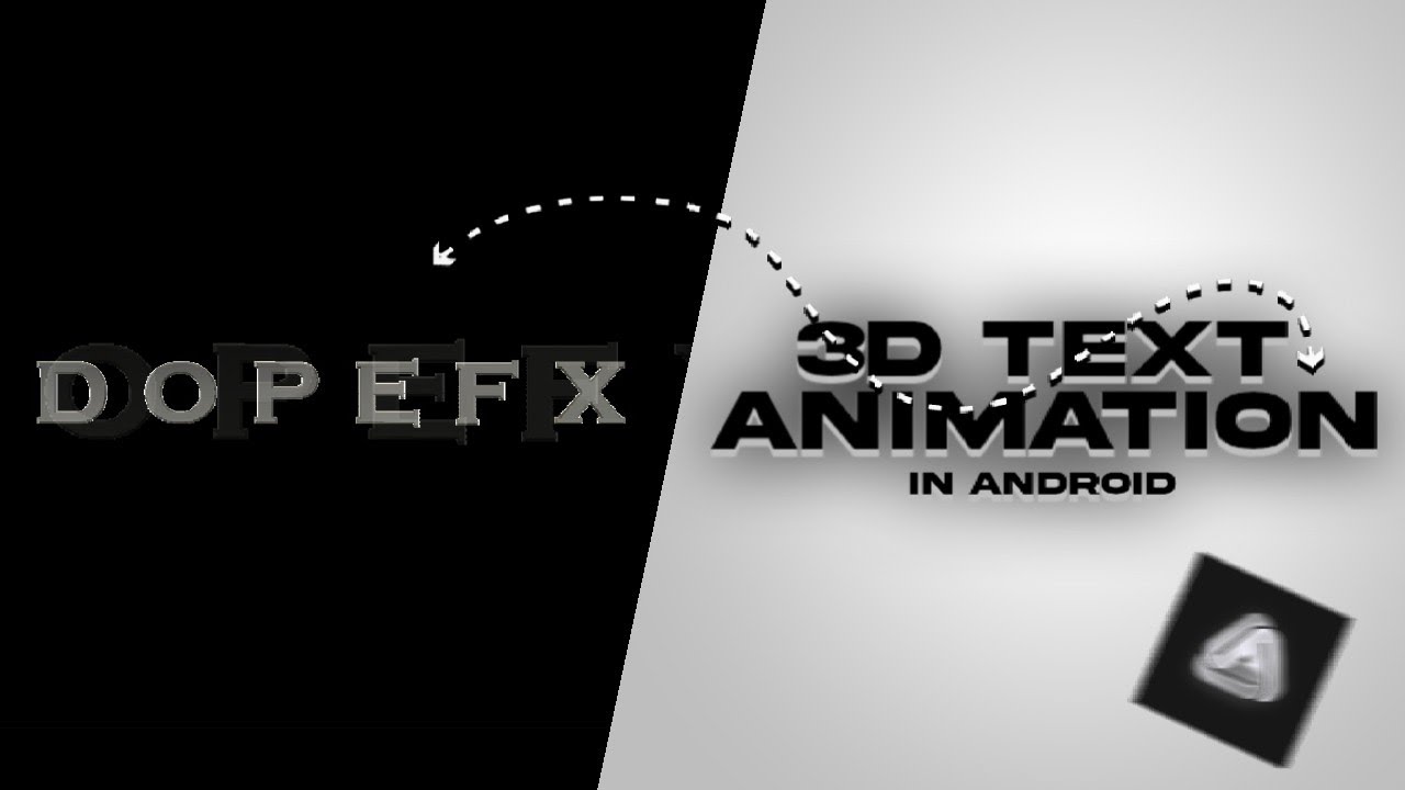 3D Text Animation In Android | 3D Text Intro | Avu Motion Editing | Dopefx - YouTube