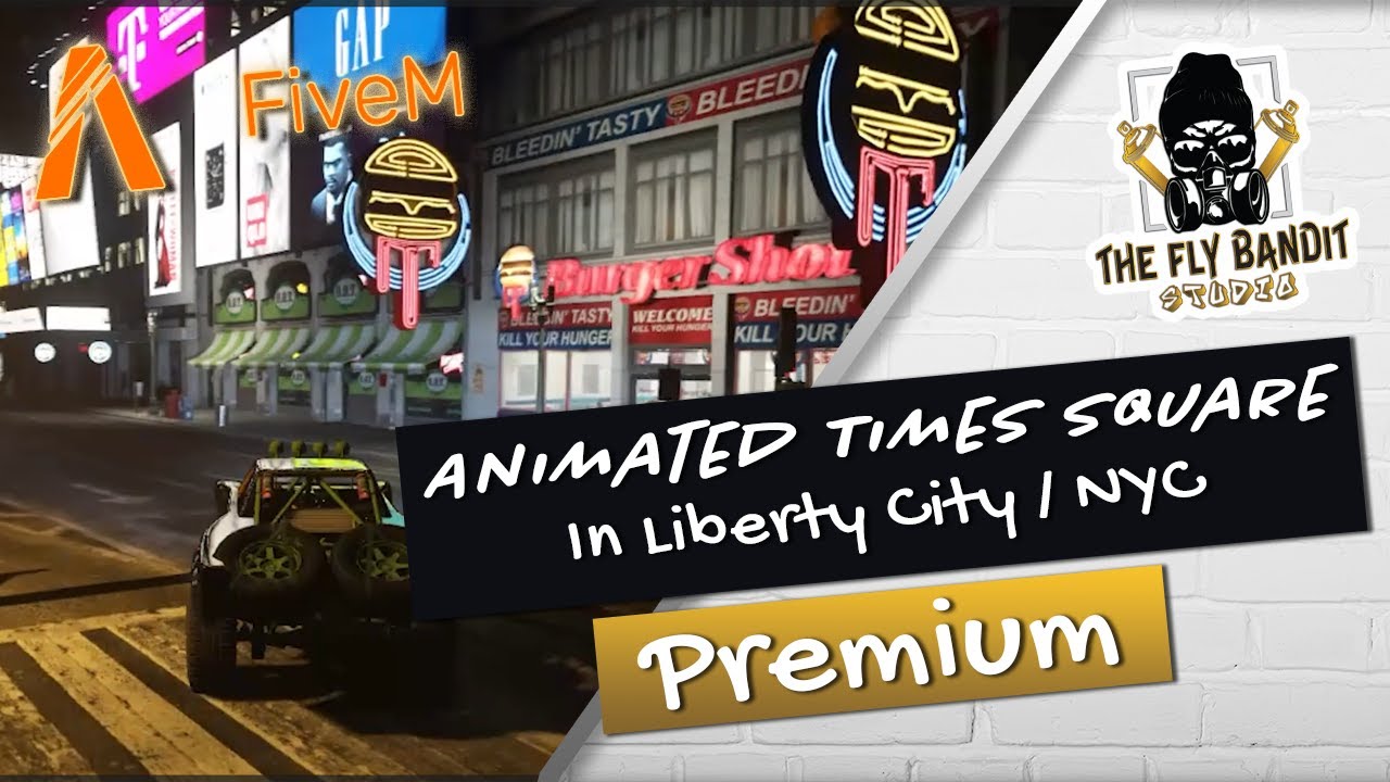 Animated Times Square For Liberty City / NYC FiveM - YouTube