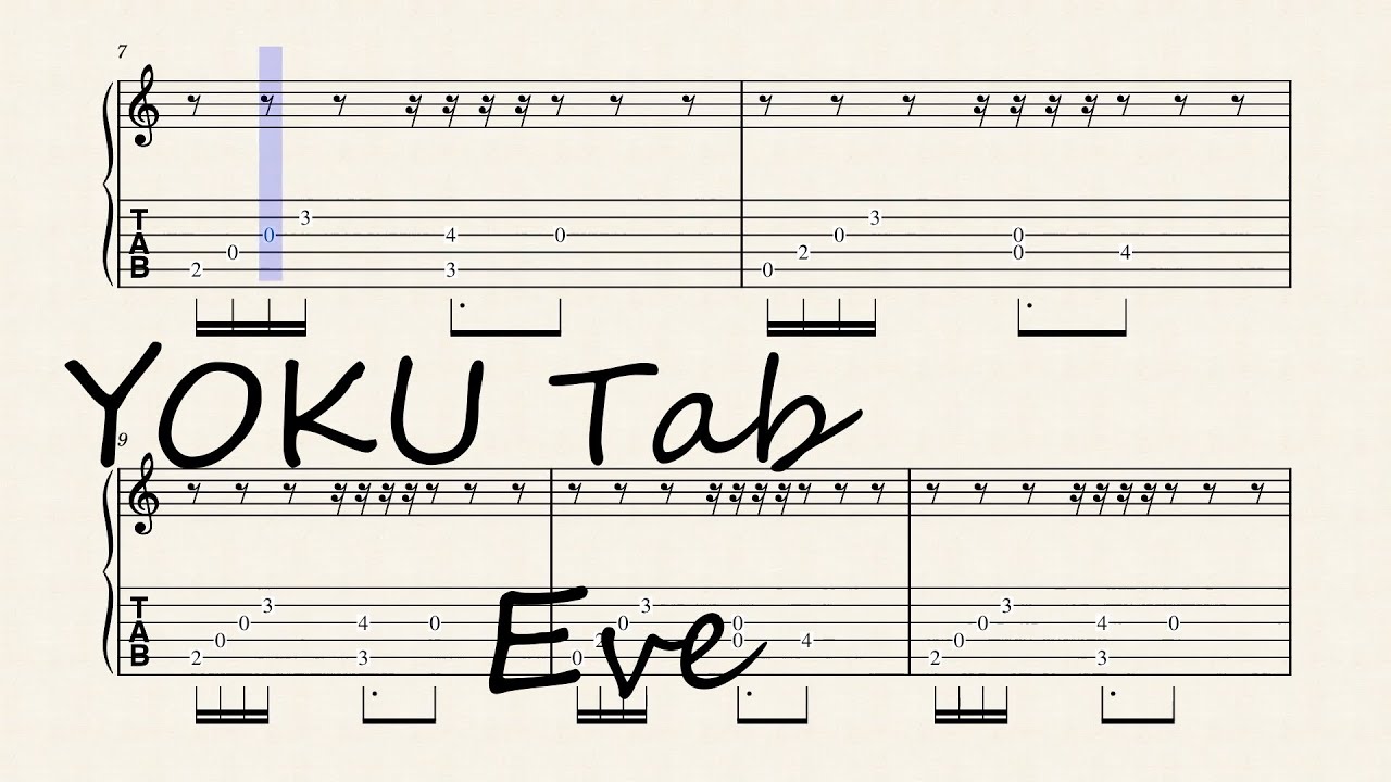 Eve - Yoku / Guitar Tab - YouTube