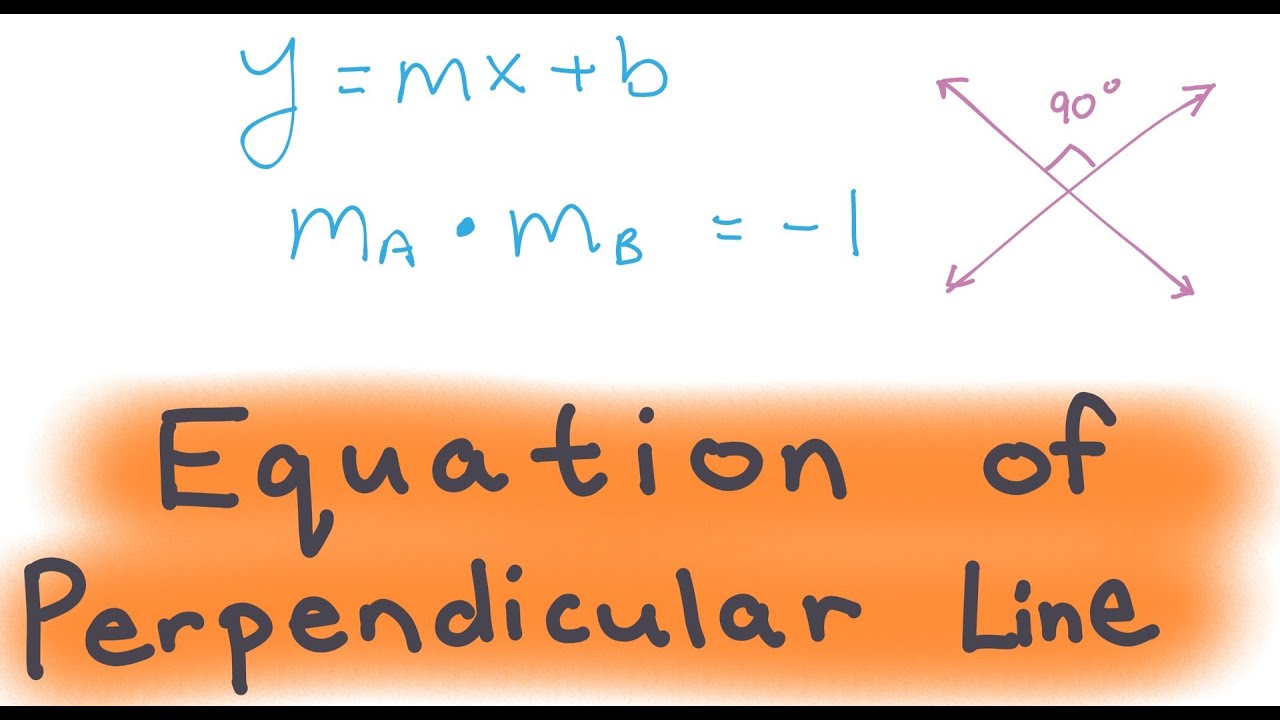 Equation of Perpendicular Line Given Point on the Line - Easy to Follow ...