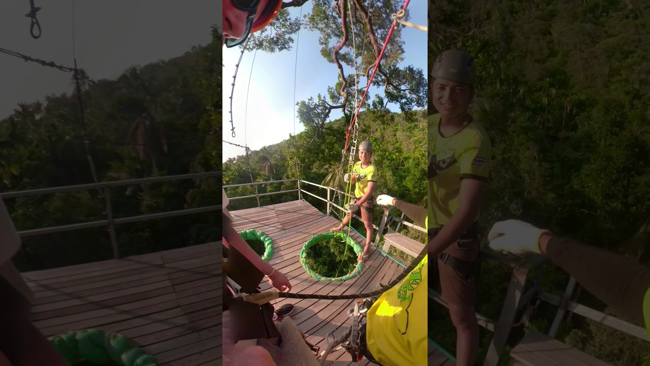 Thailand Zipline scary last jump, shat my pants literally, koh samui ...
