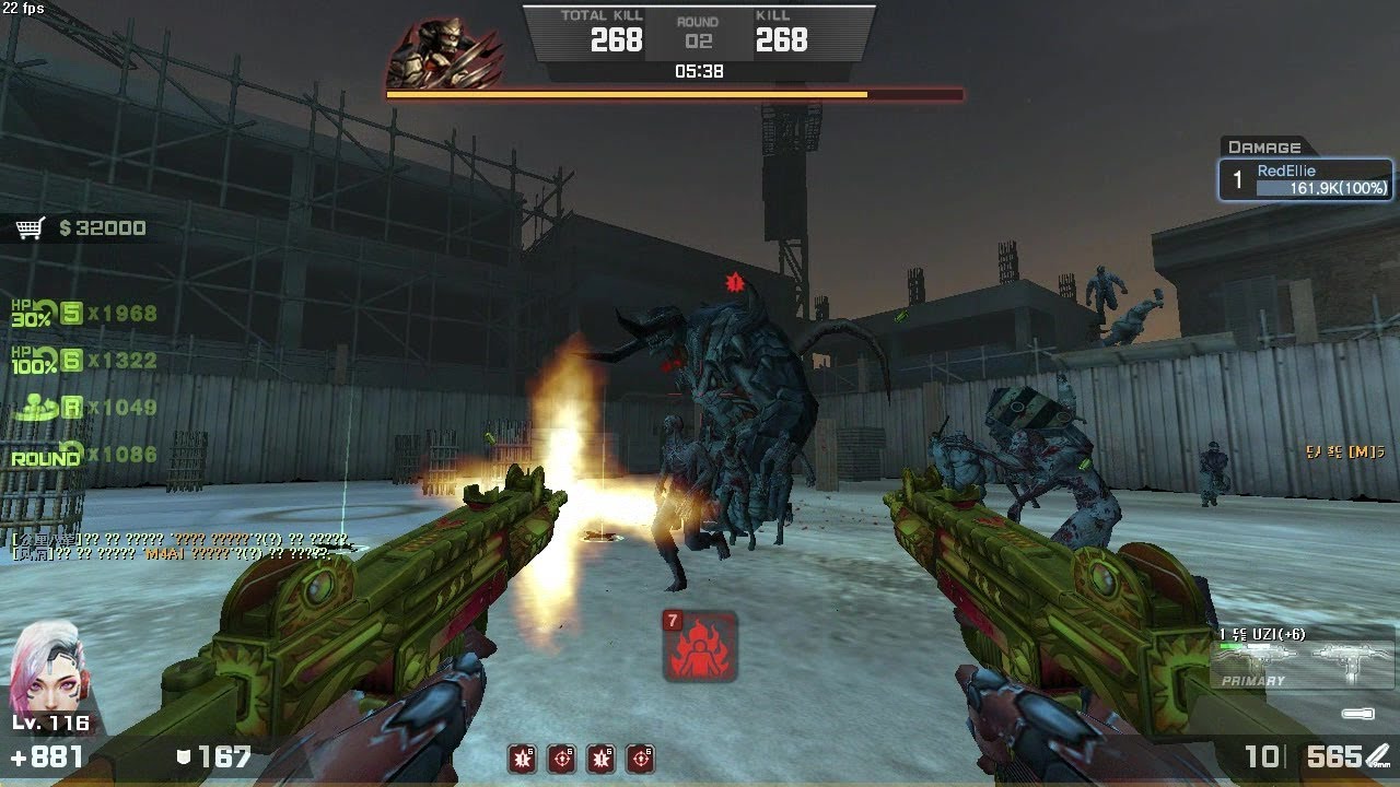 【CSOL】+6锤子乌兹+9邪皇圣帝加特林狂暴电锯殴打老奥记录 - YouTube