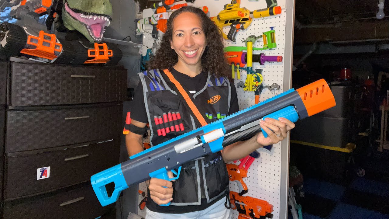 3D Printed Shell Ejecting Blaster: Spring Thunder - YouTube