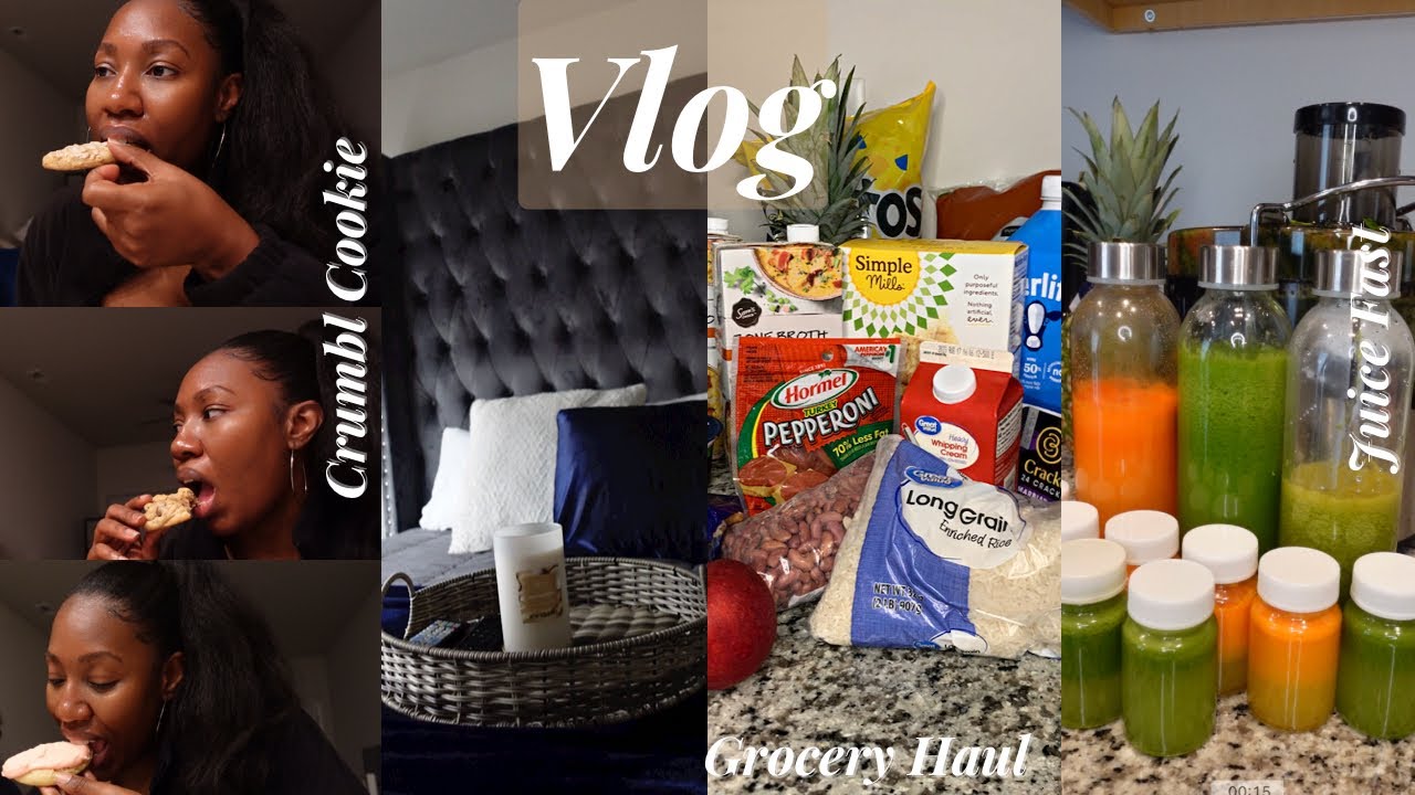 VLOG || Prepping for a Juice Fast + Grocery Haul + More Crumbl Cookie ...