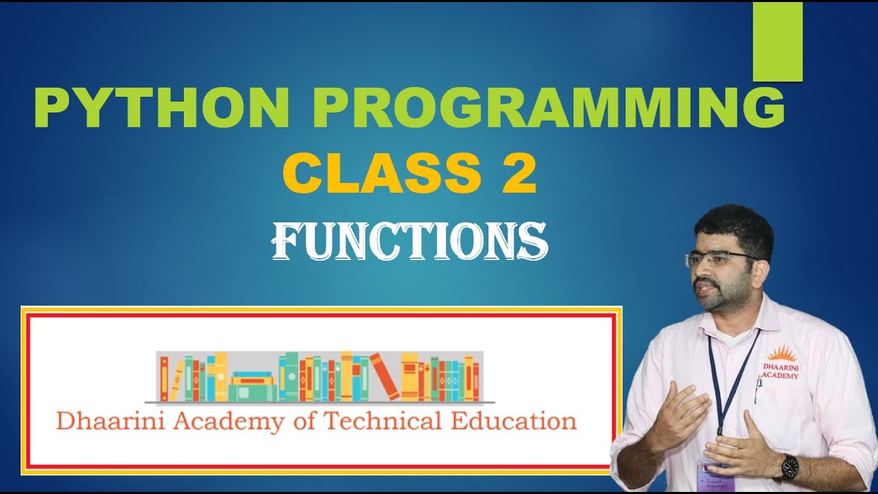 ಧಾರಿಣಿ ಅಕಾಡೆಮಿ Python Programming Class 2 Functions And Lambda 7989