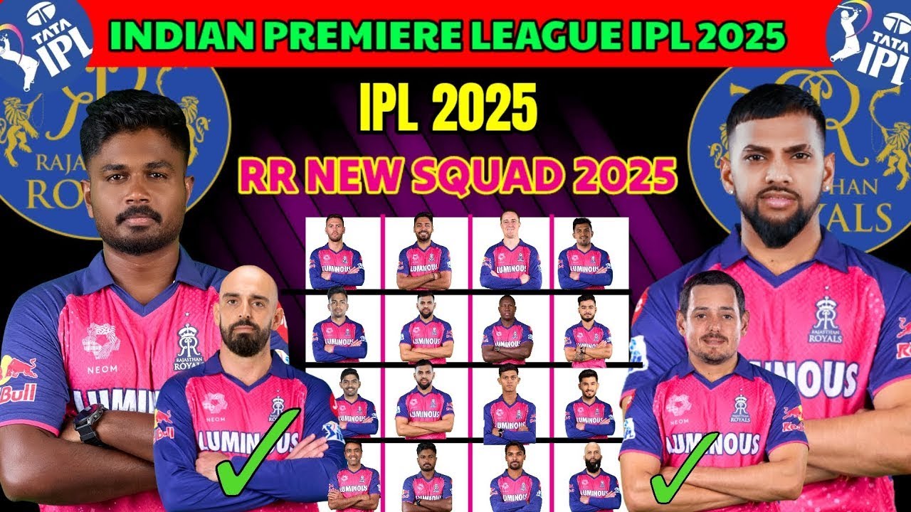 IPL 2025 | Rajasthan royals New Squad 2025 | RR Full Squad 2025 # ...