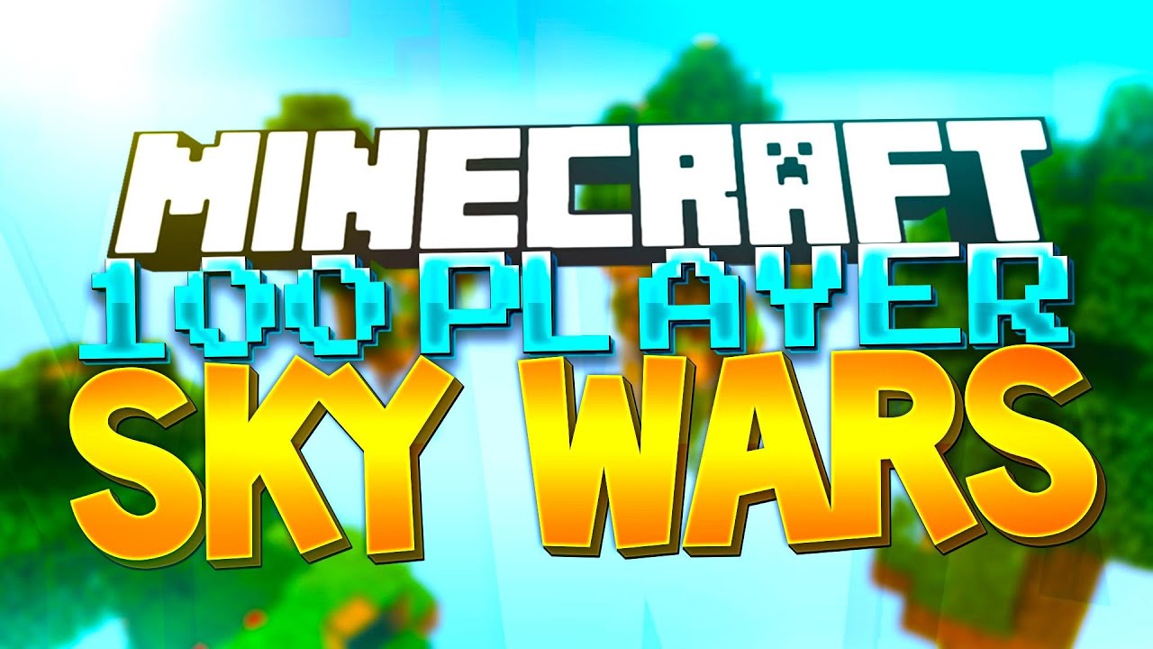 Minecraft Skywars: 100 PLAYERS! (Minecraft Mega Skywars) - YouTube