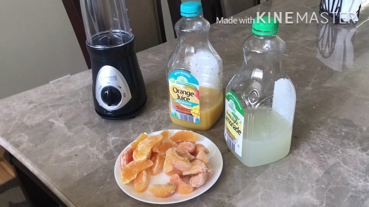 How to make a orange peach smoothie - YouTube