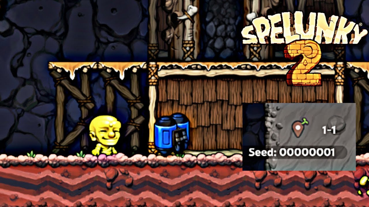 Spelunky 2 Rare Seed | Jetpack Right Under Spawn - YouTube