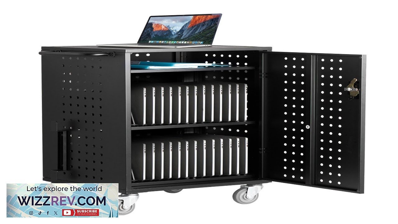 Charging Cart Mobile Locking Charging Cart 32 Devices for Laptop ...