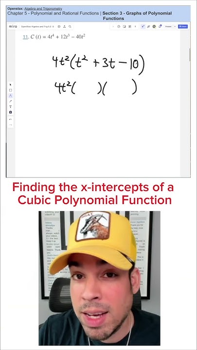 Finding the x-intercepts of a Cubic Polynomial Function #openstax #maths #function #openstaxmath ...