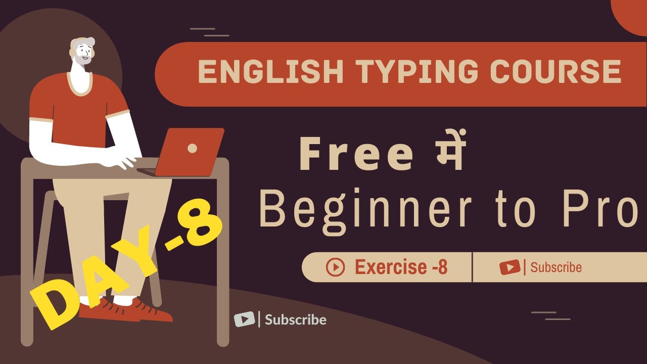 Learn English Typing Excercise-8 | Free English Typing Course | English ...