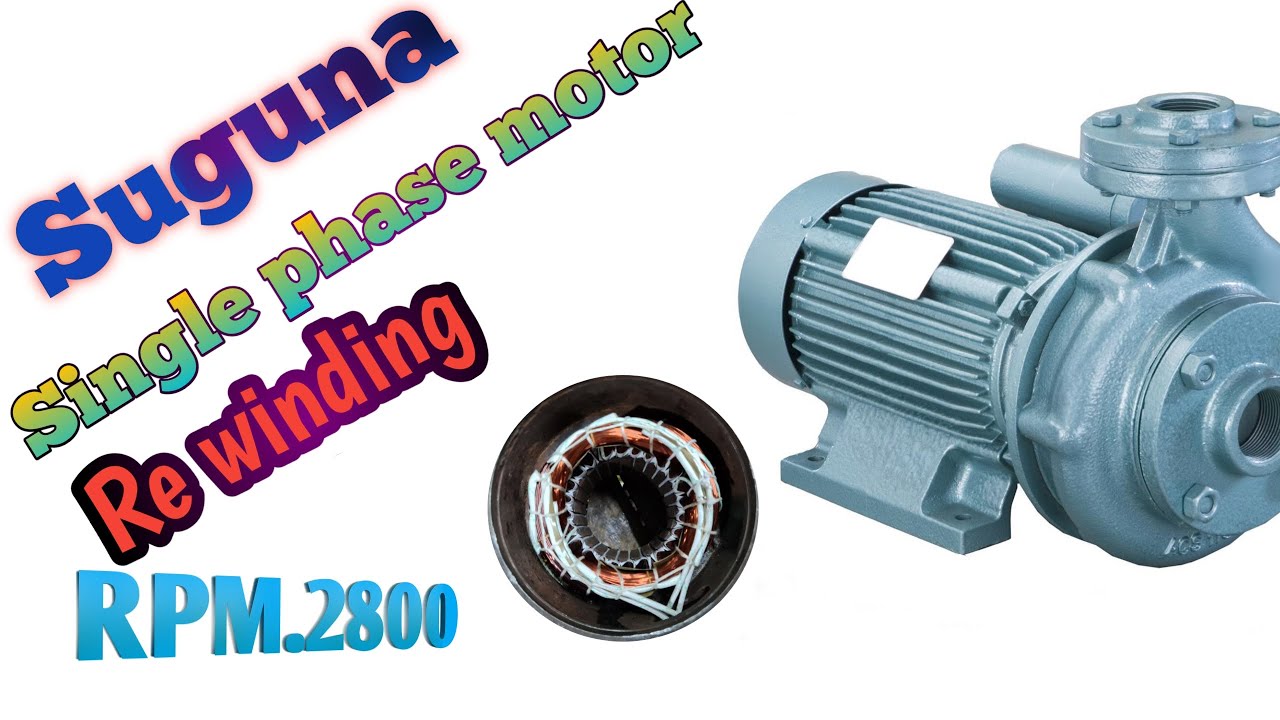 Single phase 2800 rpm motor winding|0.5hp single phase motor rewinding ...
