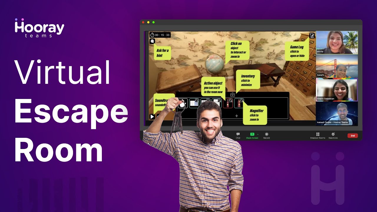 Fun Virtual Escape Room for Remote Teams by Hooray Teams - YouTube