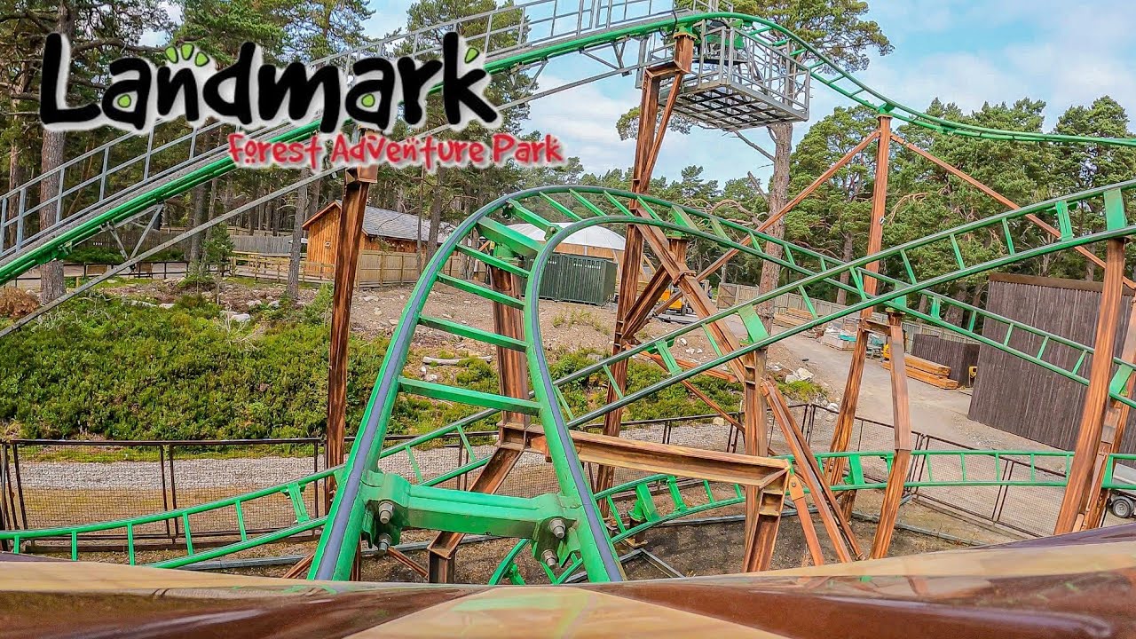 Runaway Timber Train - Mounted 4K On-Ride POV | Landmark Forest ...