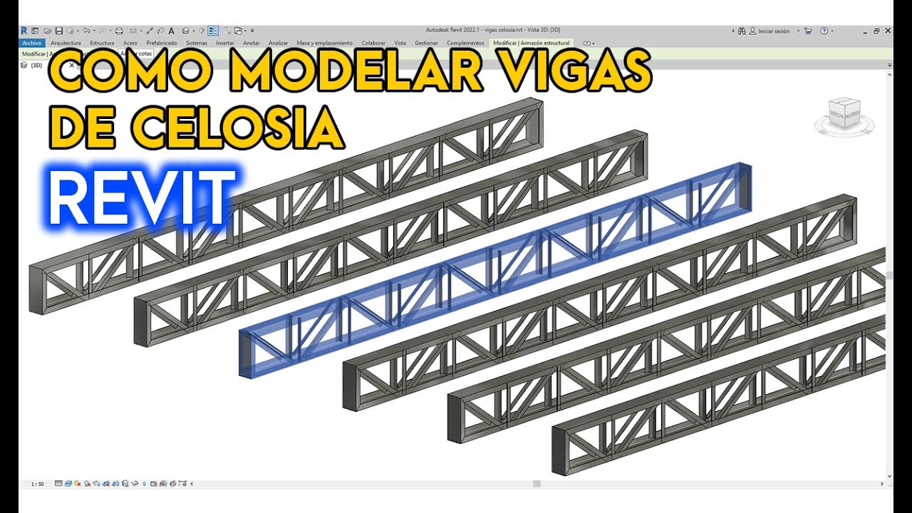 Cómo modelar viga de celosía en REVIT - YouTube