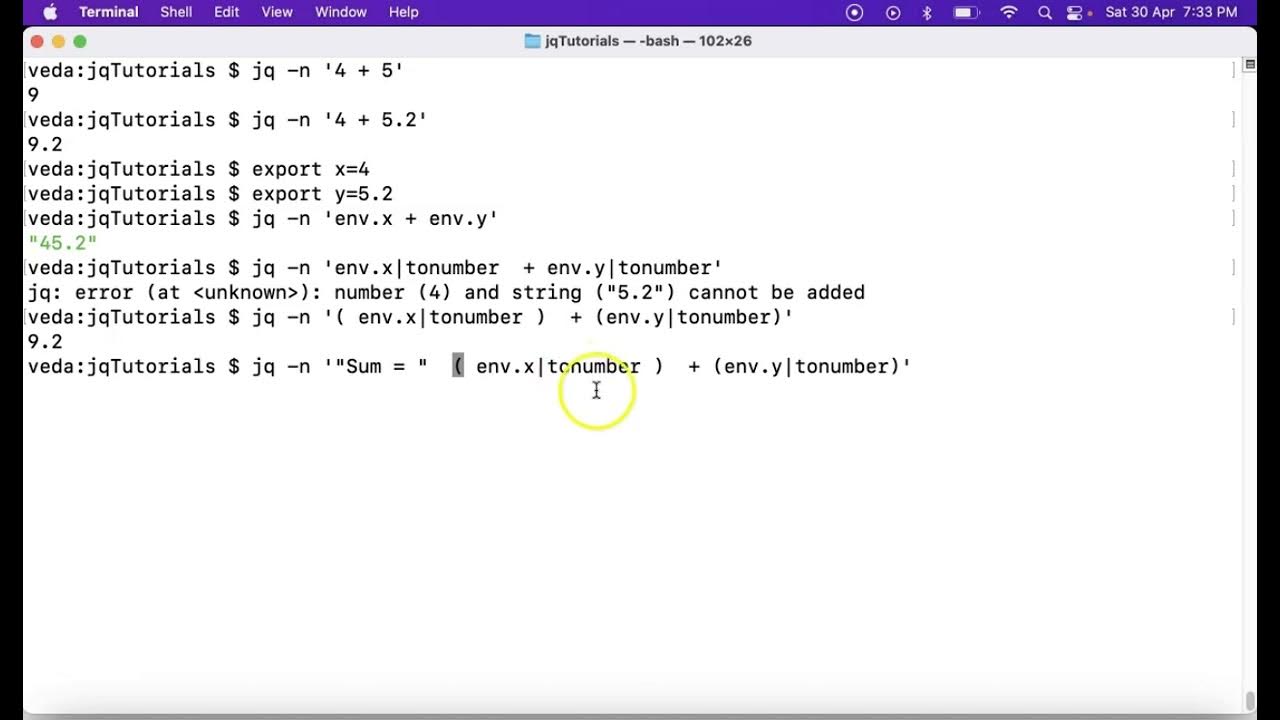 Jq Command Tutorials Video 32 Arithmetic Operators By Narendrap Youtube