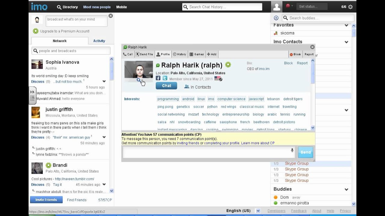 Extending imo.im, displaying big profile pictures - YouTube