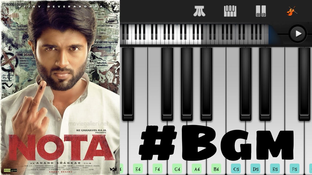 NOTA_bgm | Vijay_Devarakonda | Piano_Notes | Tutorial - YouTube