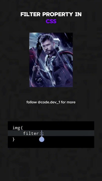 Filter property explained of CSS #html#css#webdevelopment#shorts - YouTube