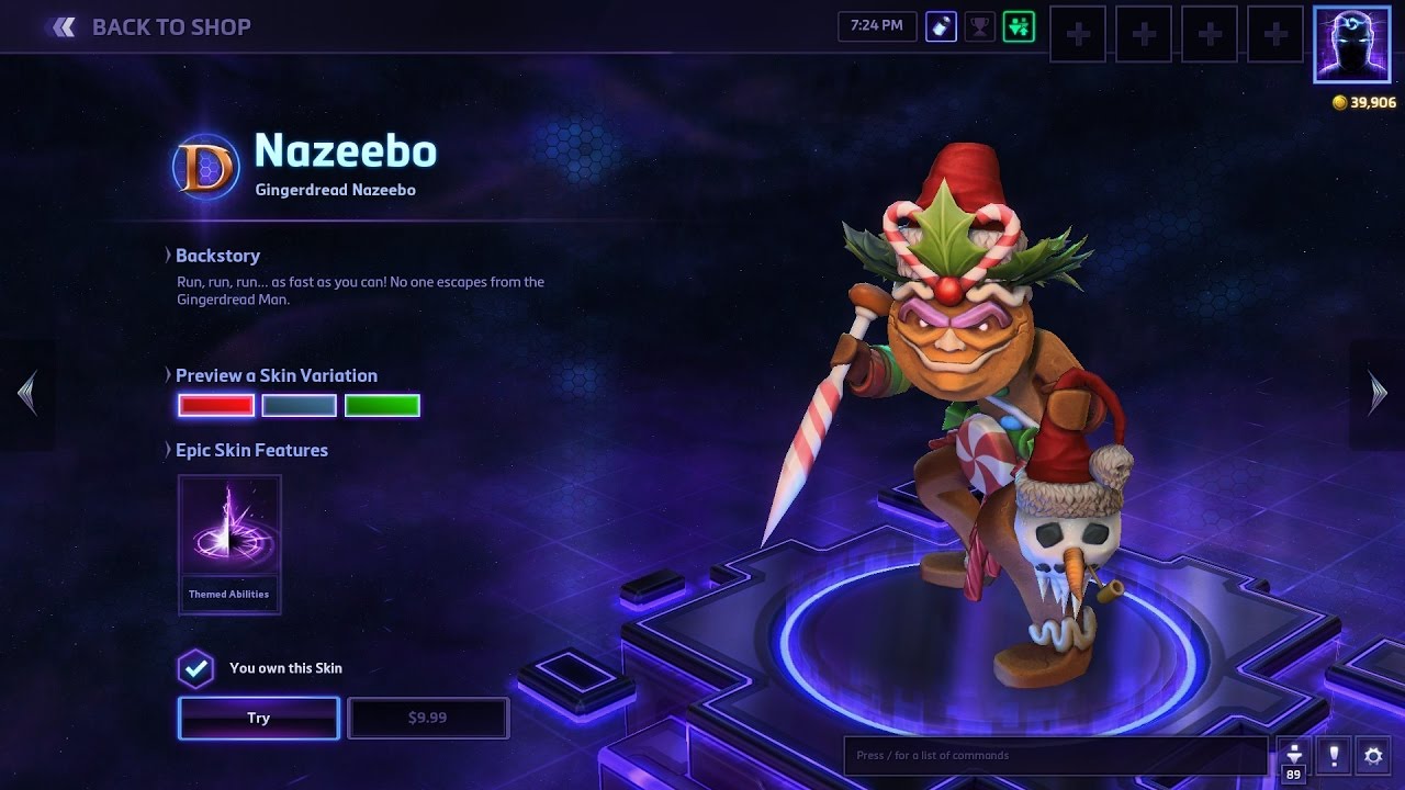 gingerbread nazeebo skin 2016 holiday heroes of the storm skin - YouTube