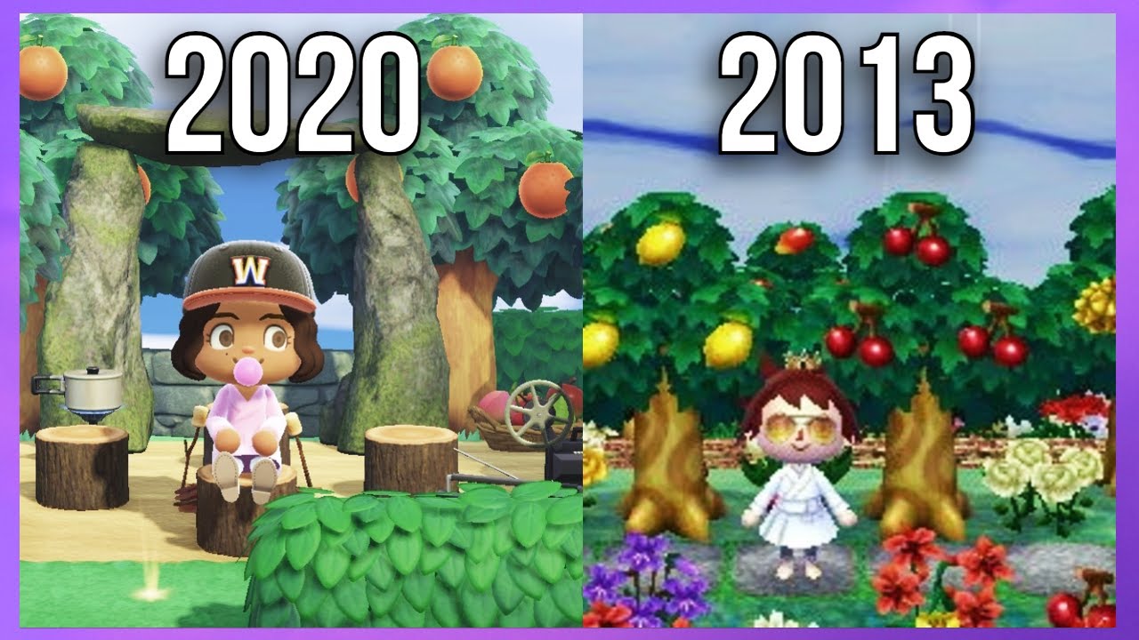 Comparing my 1000+ HOUR ACNH Island to my old ACNL Town - YouTube