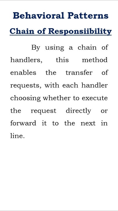 chain of responsibility pattern || c# - YouTube