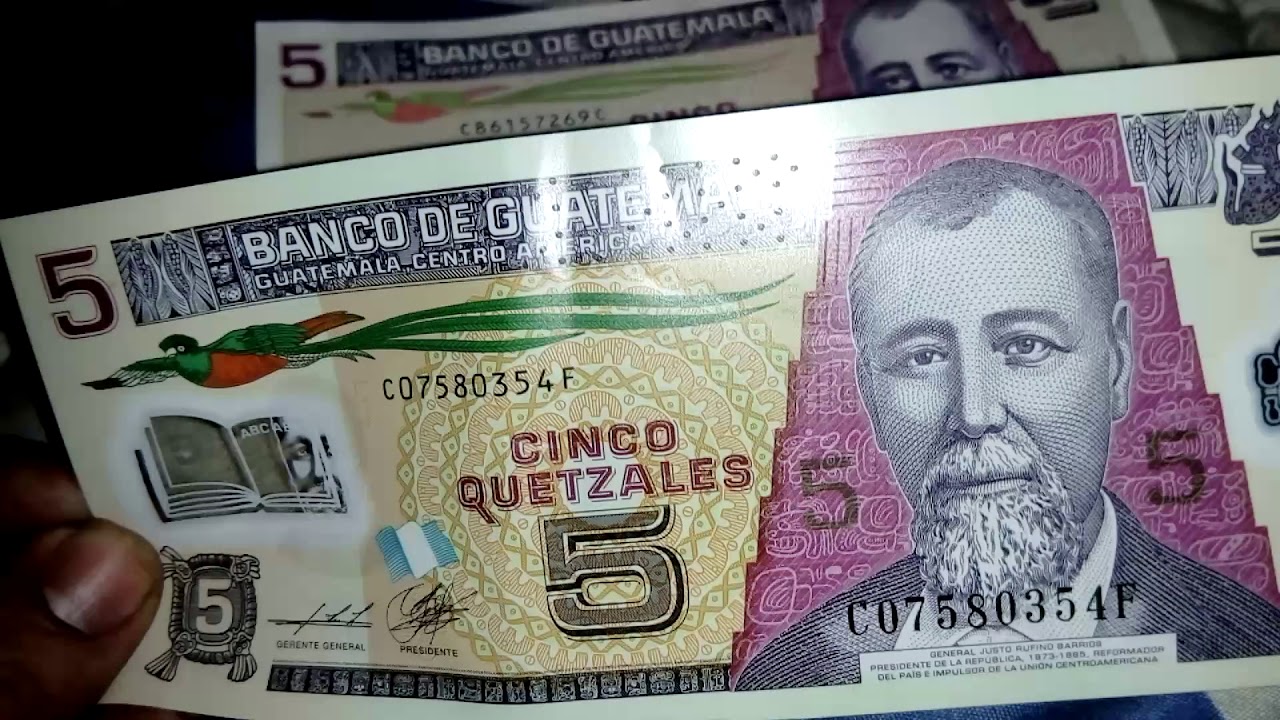 Billete de Cinco Quetzales Q.5.00 Moneda de Guatemala 🇬🇹 - YouTube