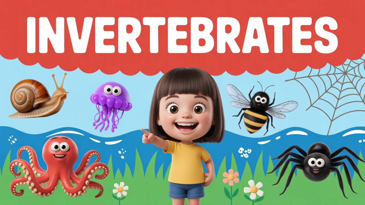 Invertebrates? | Learn Invertebrate Animals with catchy song ! sing ...