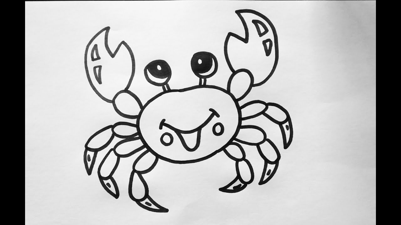 Cómo dibujar un cangrejo fácil y sencillo paso a paso - YouTube