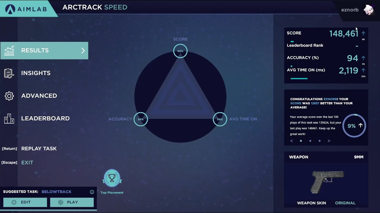 Arc Track Speed 148,461 - YouTube