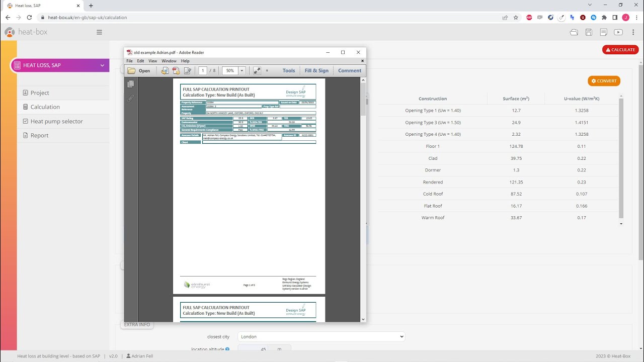 Heat-Box heat loss calculation based on SAP calculation - YouTube