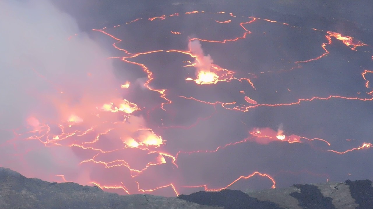 nyiragongo volcanoe DRC lava pool. - YouTube