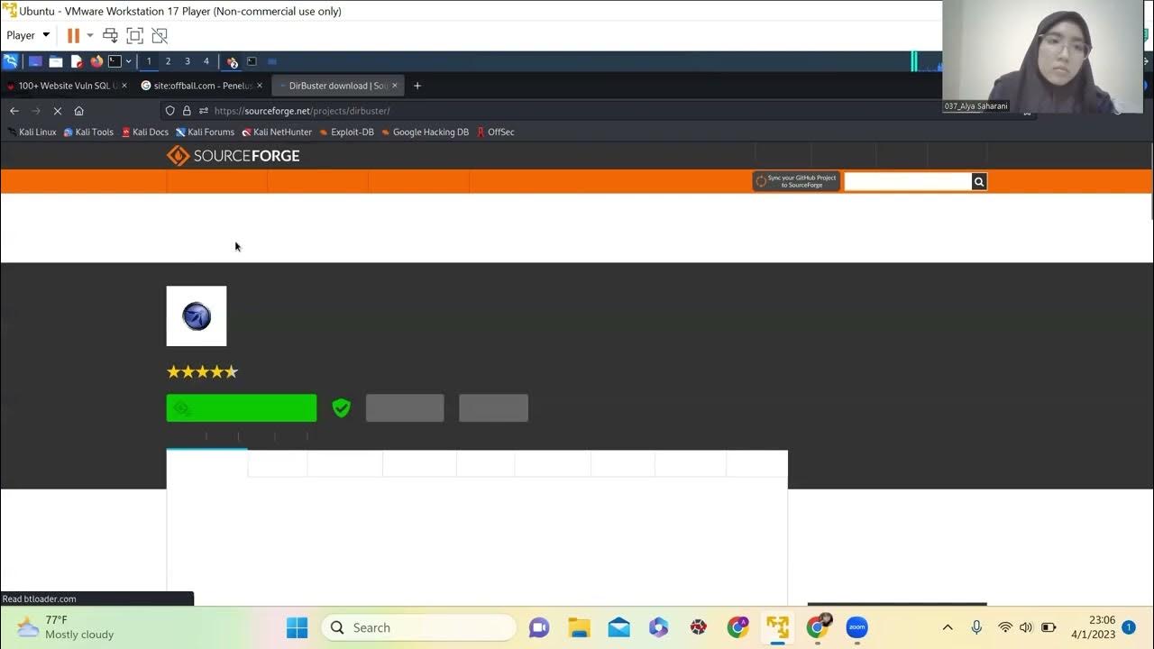 Video tutorial dari 4 materi sebelumnya yaitu Nmap, google hacking, brute force, SQL Injection ...