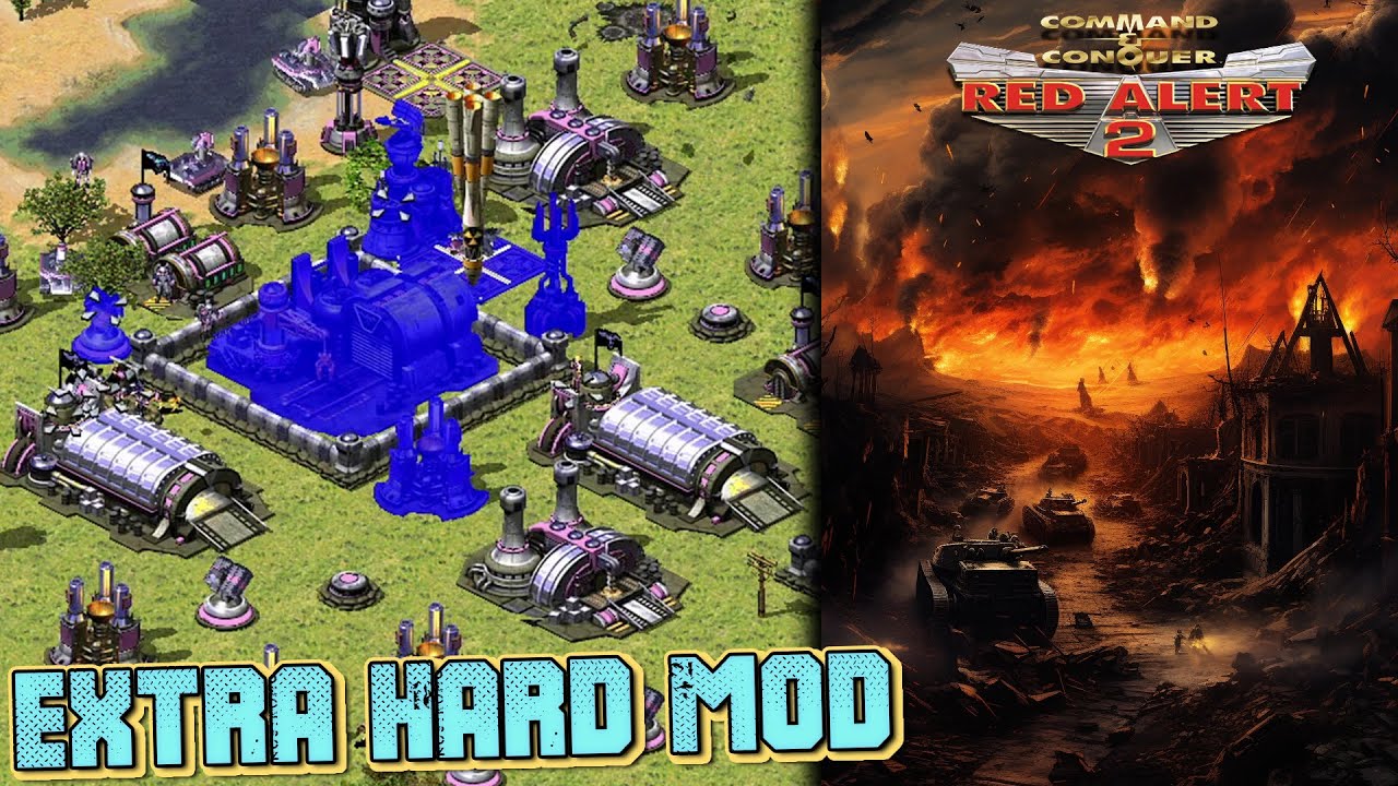 Red Alert 2 | Extra Hard Mod | 1 vs 7 Brutal Ai with Superweapons - YouTube