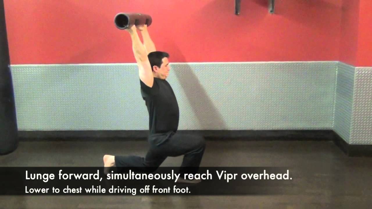 Vipr Overhead Lunge - YouTube