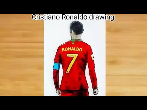 How to draw Cristiano Ronaldo back side pose || Cristiano Ronaldo ...