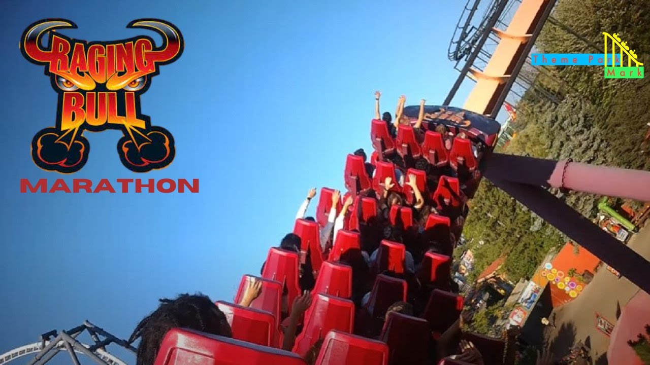 Raging Bull Marathon! - Six Flags Great America (4K HD POV) - August ...
