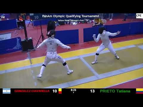 Panamerican Olympic Qualifier 2024 SWF - L8 - Athina Gonzalez Ciavarella ARG v Tatiana Prieto COL