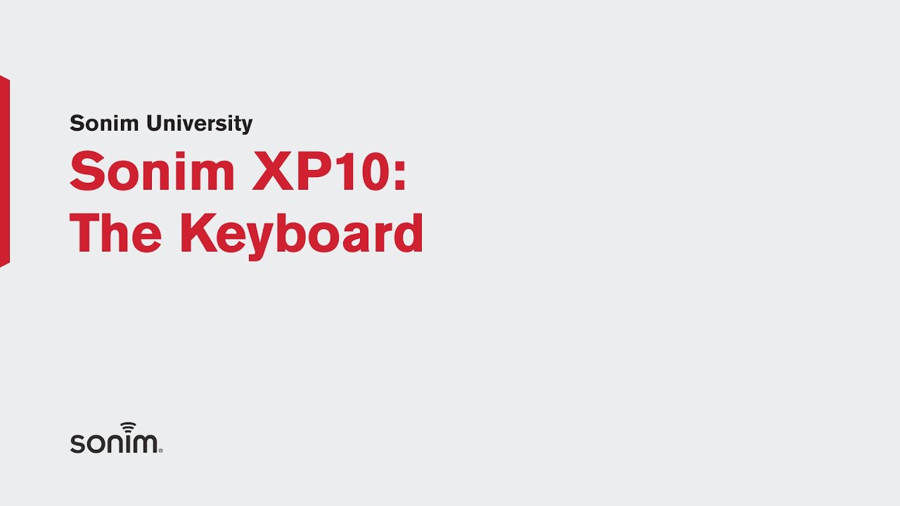 Sonim XP10 - The Keyboard - YouTube