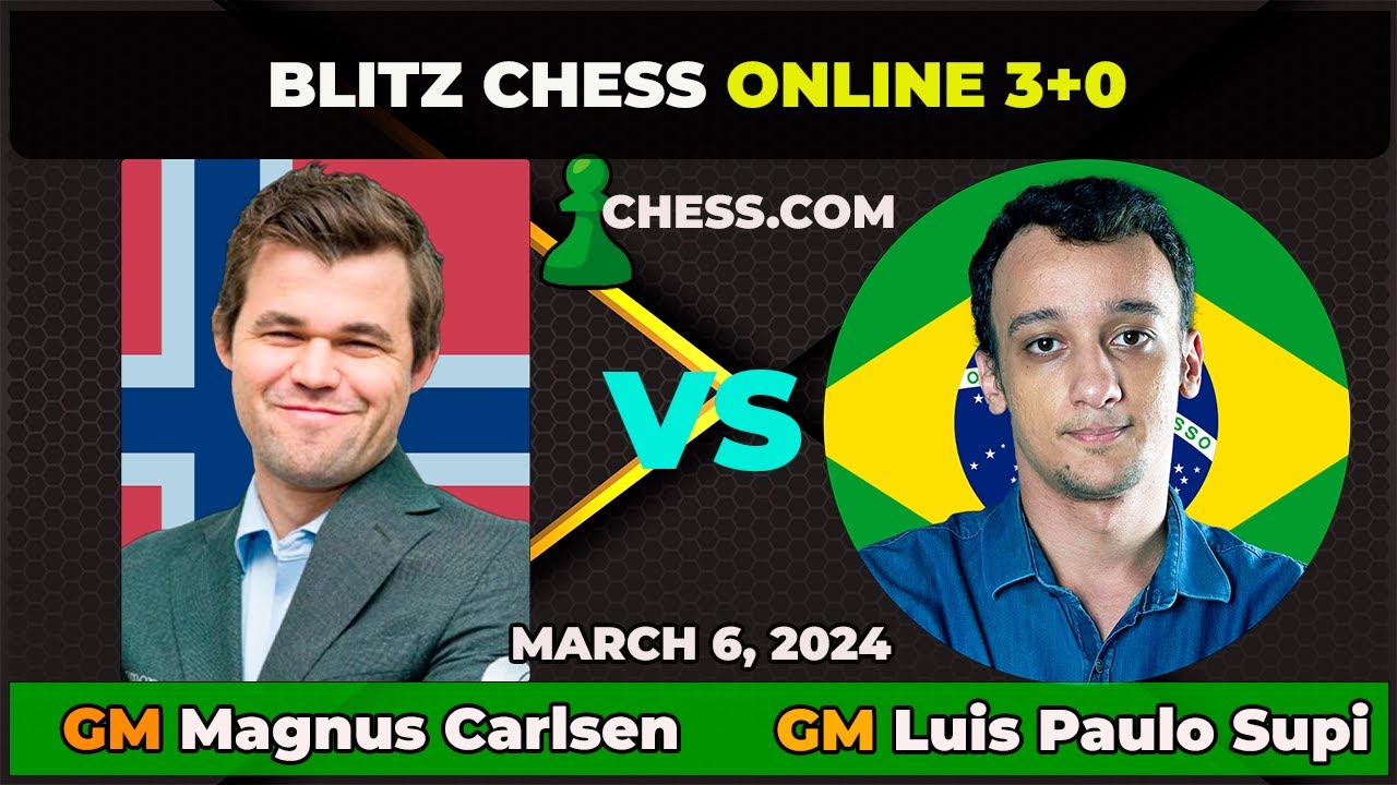 Magnus Carlsen vs GM Luis Paulo Supi | Blitz Chess 3+0 | ChessCom ...
