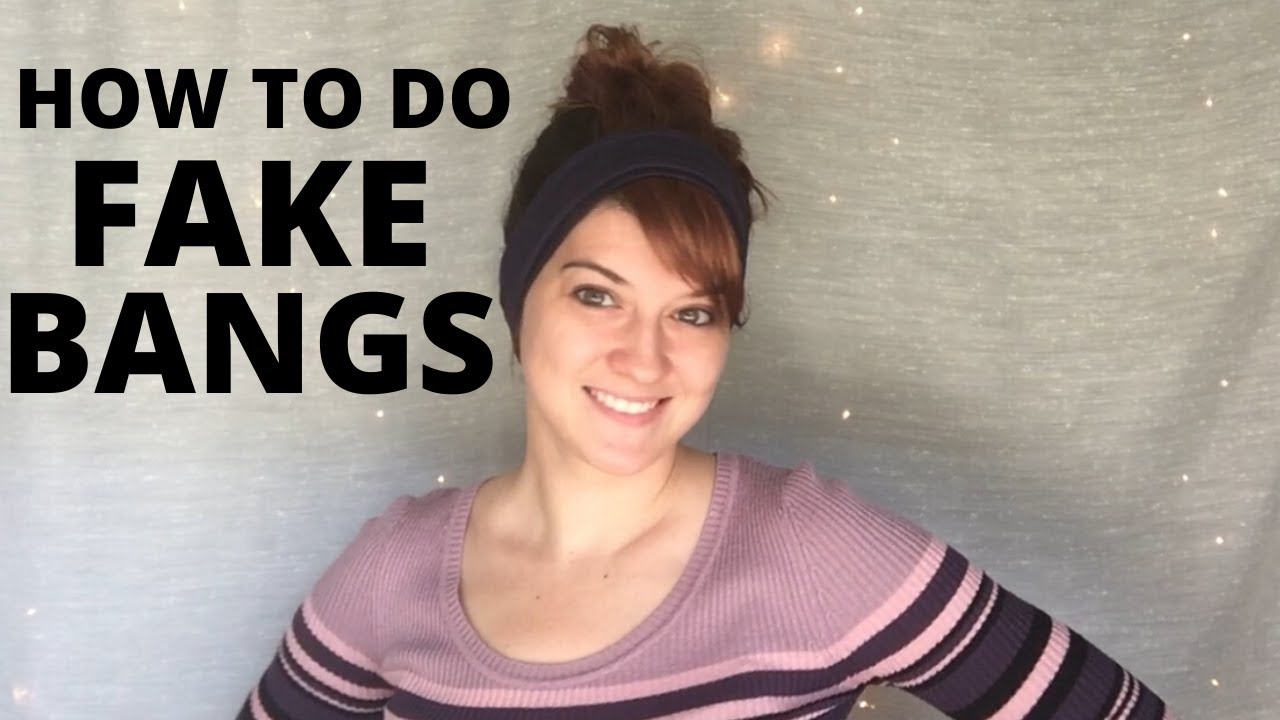 How To Do Fake Bangs No Cutting - YouTube
