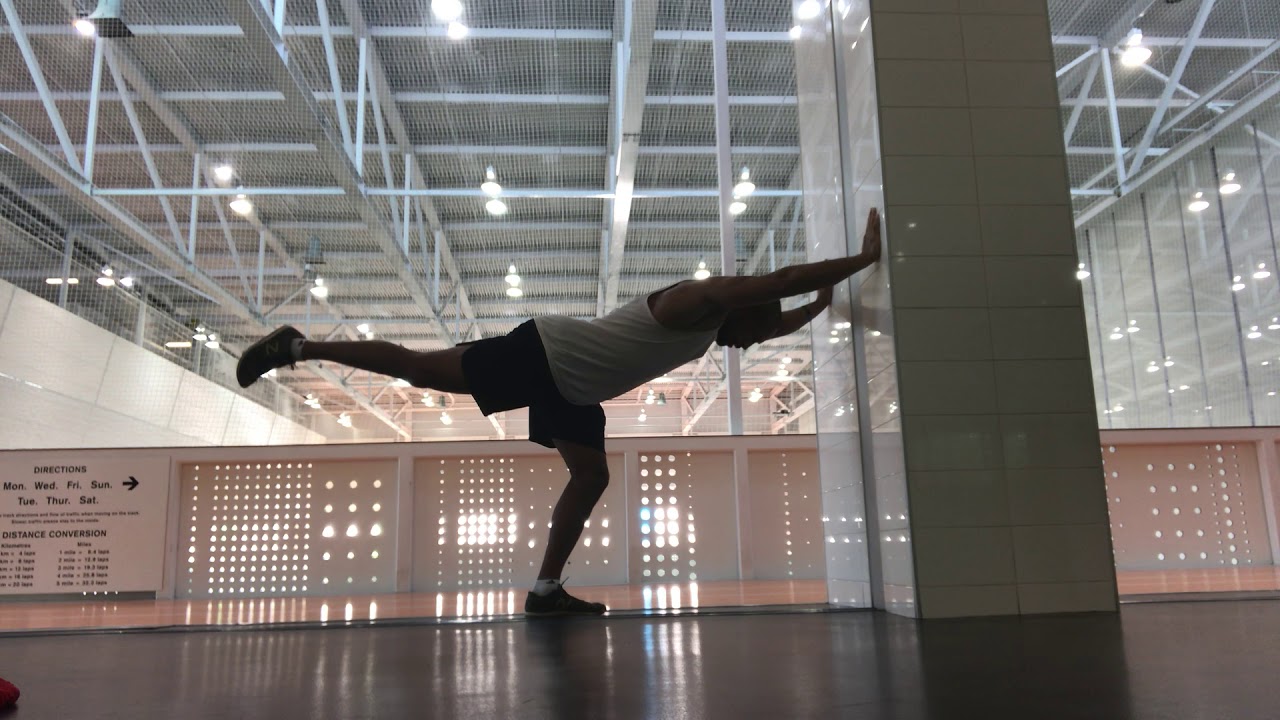 one leg reach back extension with extended ankle & knee dorsiflexion ...