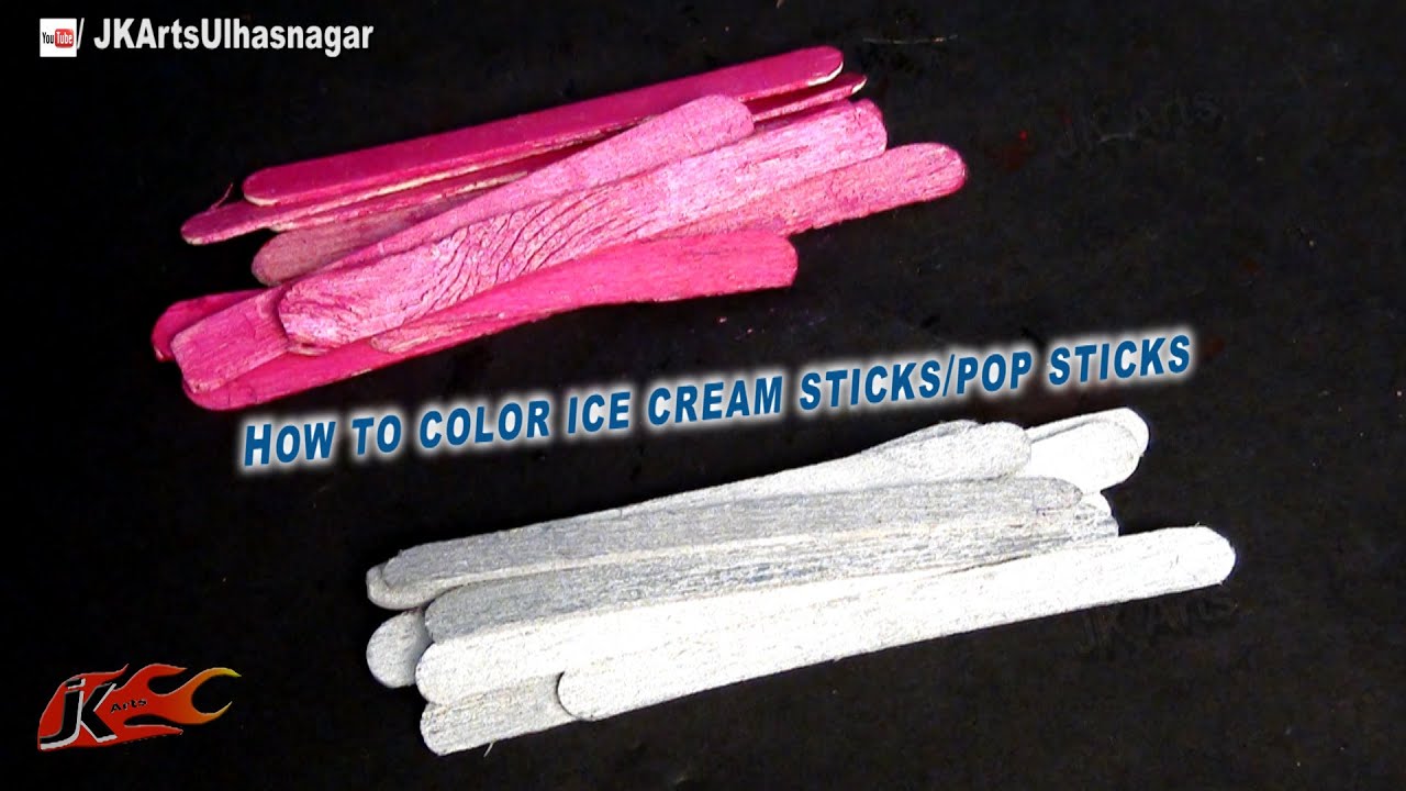 DIY Craft Ideas | How to color ice cream sticks/Popsicles | JK Arts 679 ...