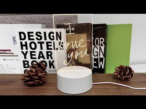 $14.99 DIY Led Night Light Note Board Holiday Light - YouTube
