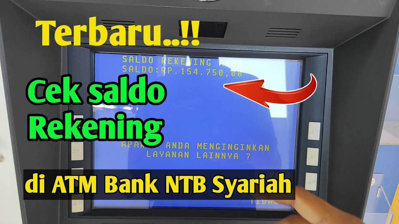 Cara Cek Saldo Rekening Bank NTB Syariah - YouTube