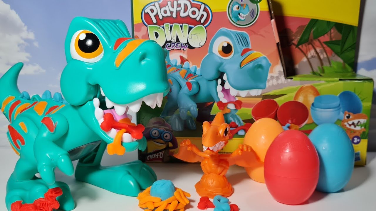 T Rex POOP Play doh Oh NO! Crew Crunchin T Rex - YouTube