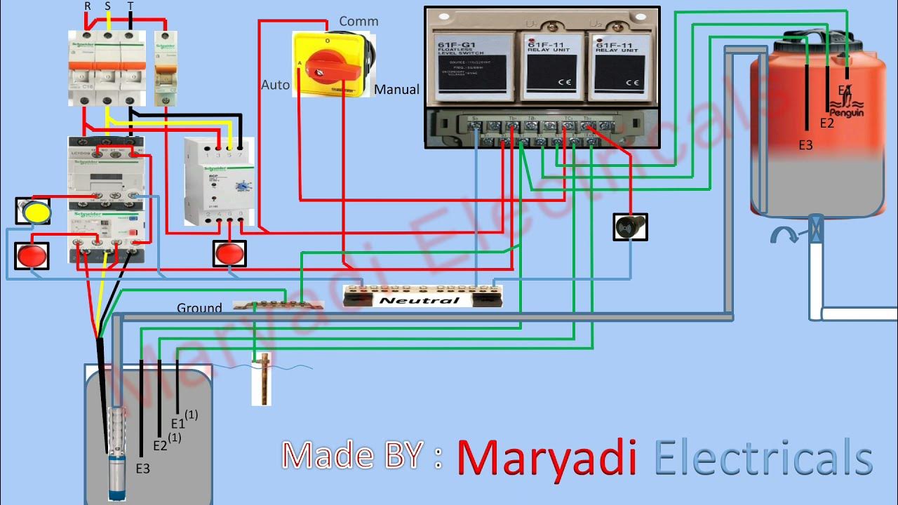 Water Level Controller || Rangkaian WLC || Rangkaian Otomatis Pompa Air ...