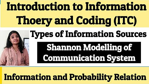 Information theory & coding(ITC) - YouTube